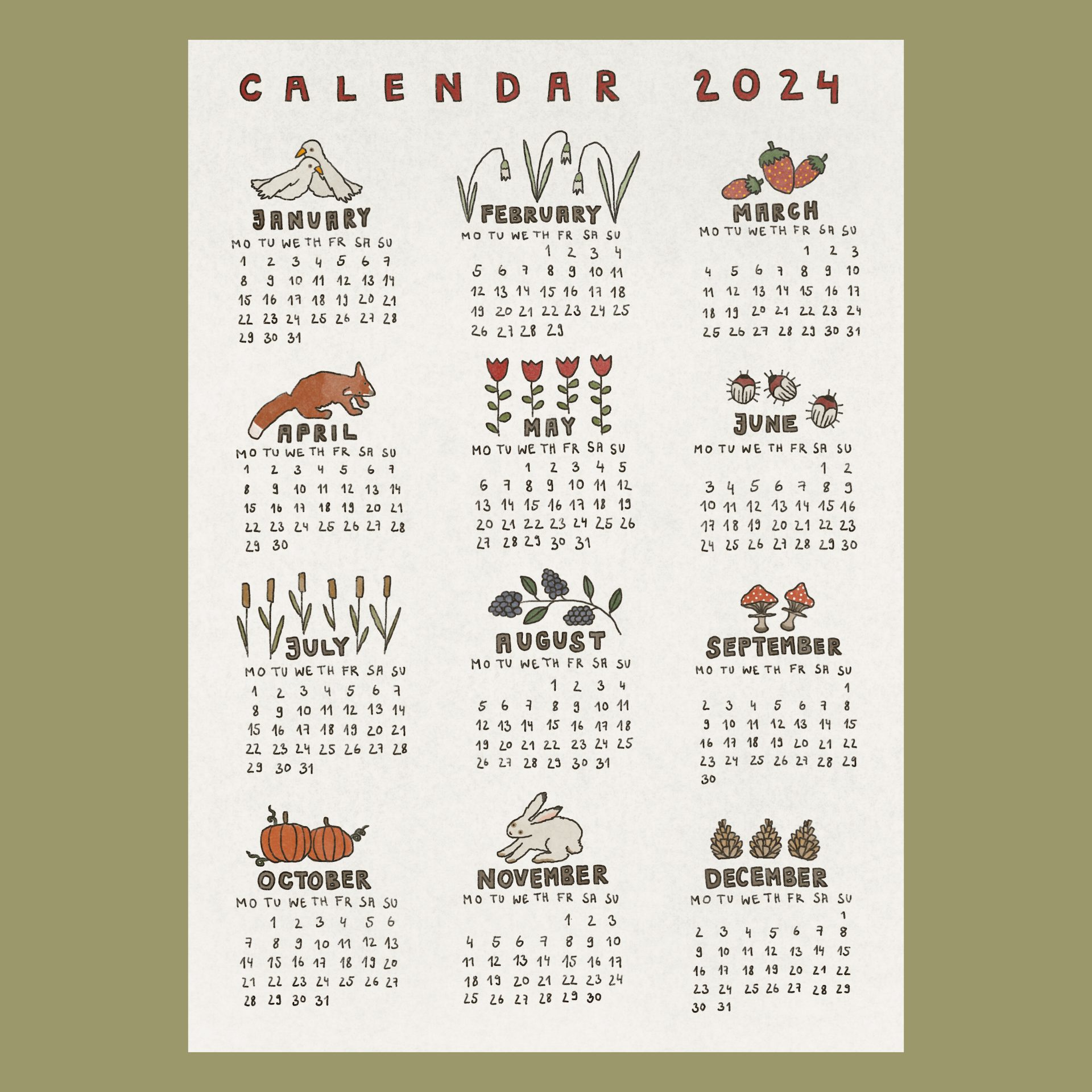 calendar 2024 - studio pauler